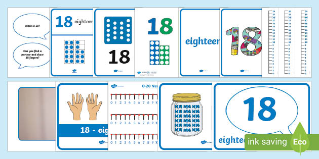 All About Number 18 Display Pack (Includes Numicon Shapes)